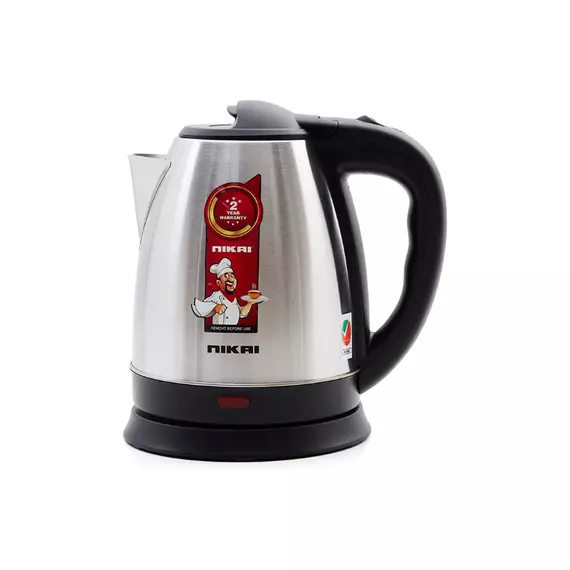 Nikai Jug Kettle 1.7L Steel With Cord Storage 2200W Automatic Shut Off ...